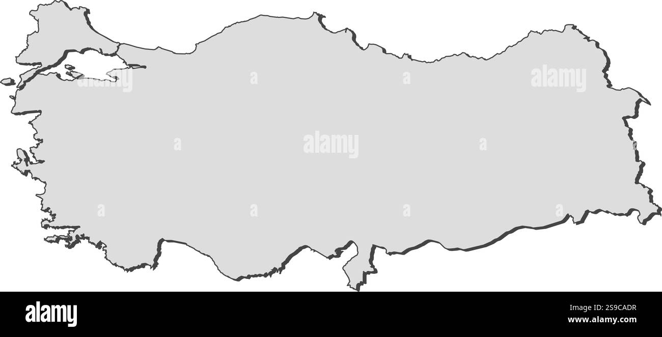Map of Turkey, filled in gray Stock Vector Image & Art - Alamy