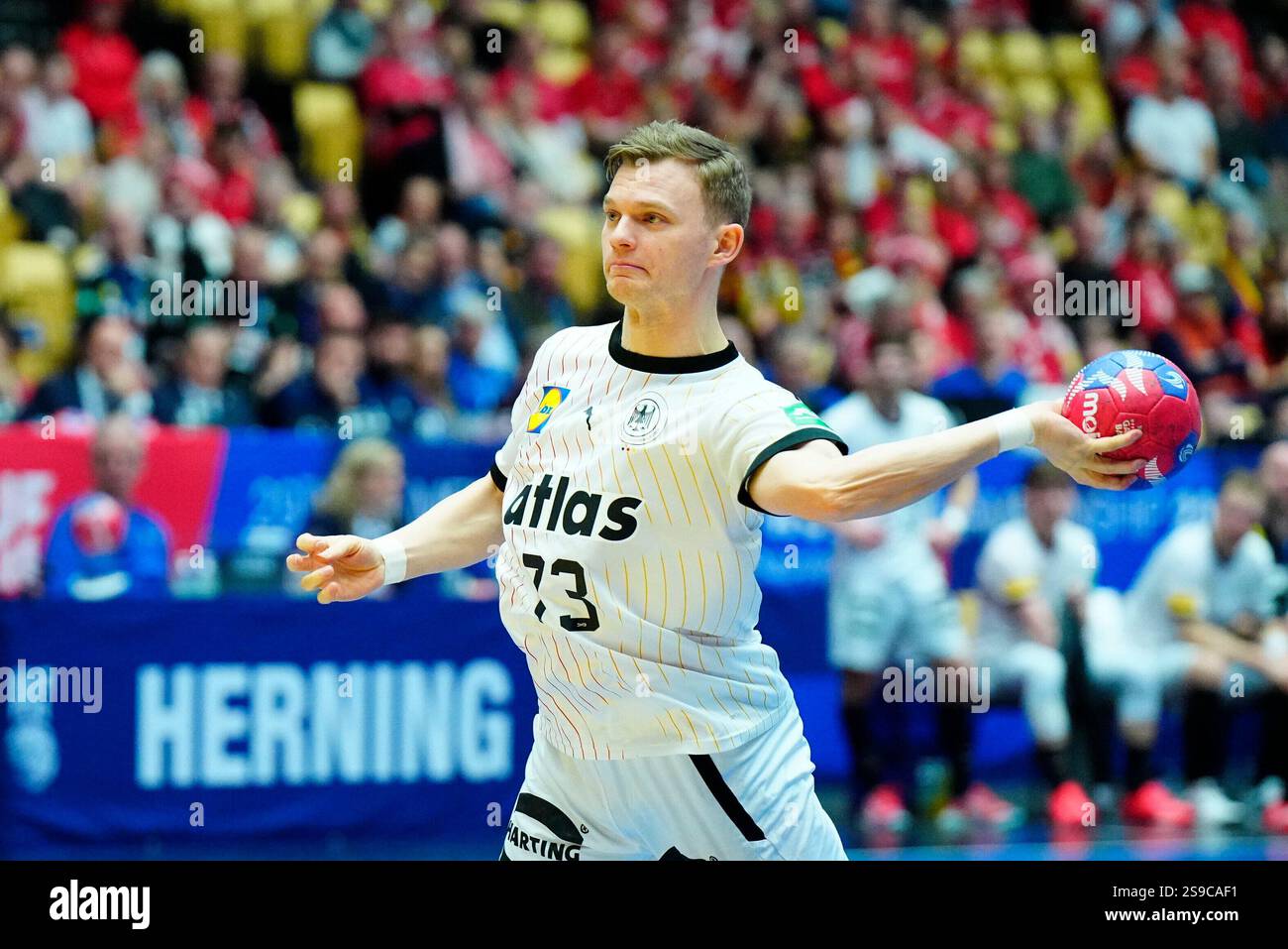 Germany's Timo Kastening in action during the match between Germany and Tunisia at the Men's ...