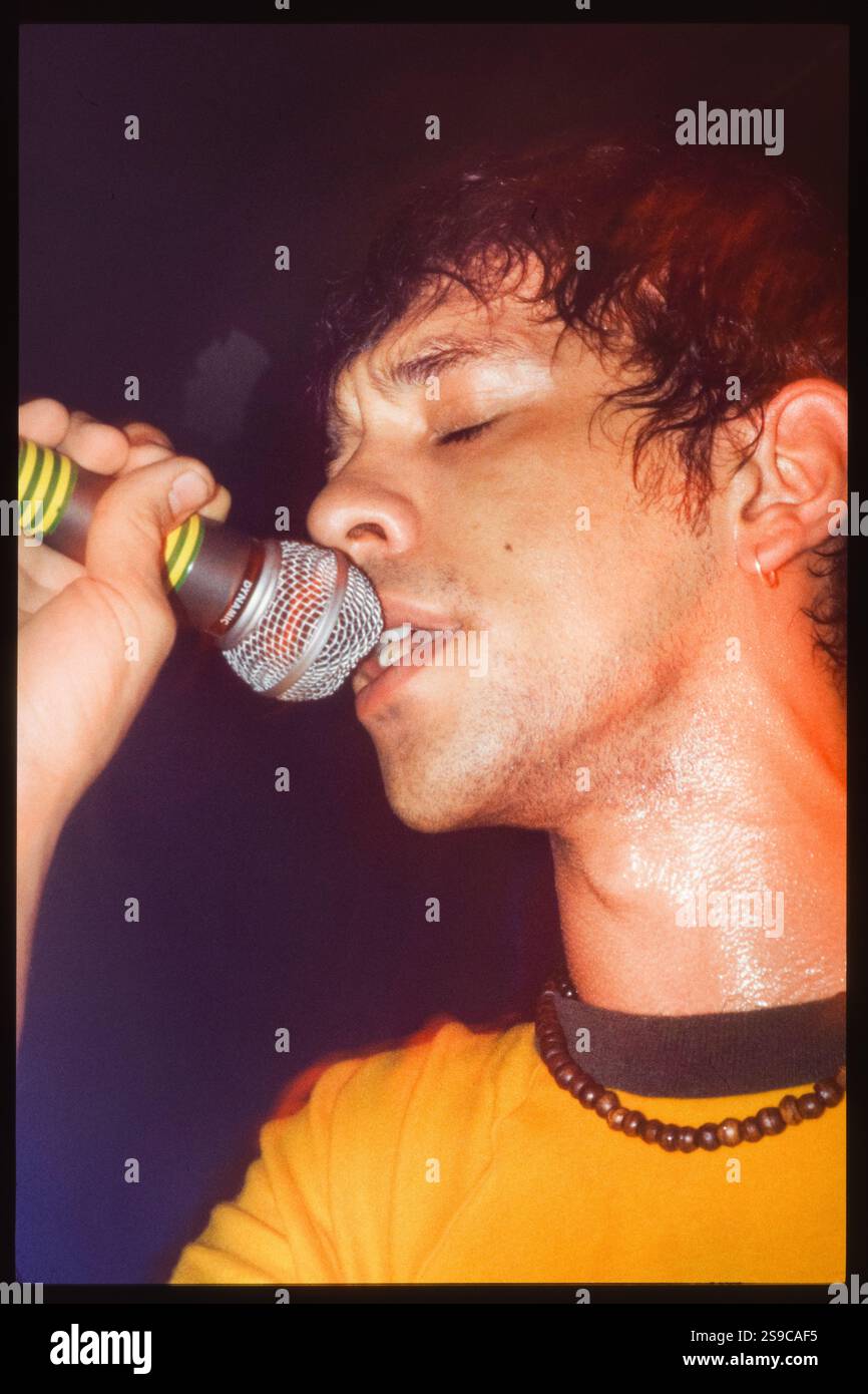 RICK WITTER, EARLY TOUR, 1994: A young Rick Witter of Shed Seven ...
