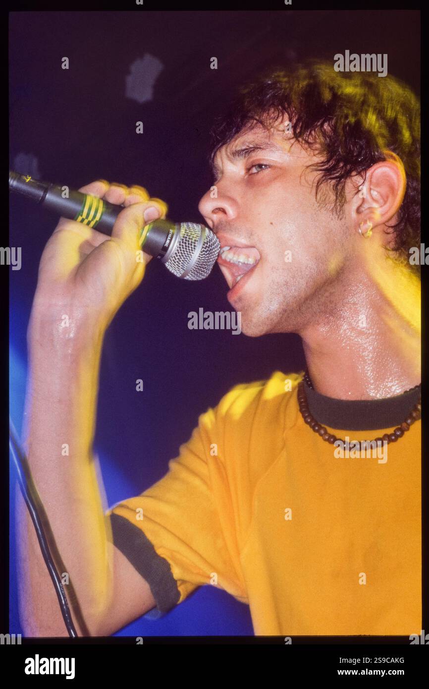 RICK WITTER, EARLY TOUR, 1994: A young Rick Witter of Shed Seven ...