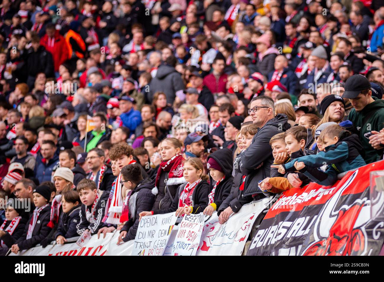 Leipzig, Germany. 25th, January 2025. Football fans of RB Leipzig seen ...