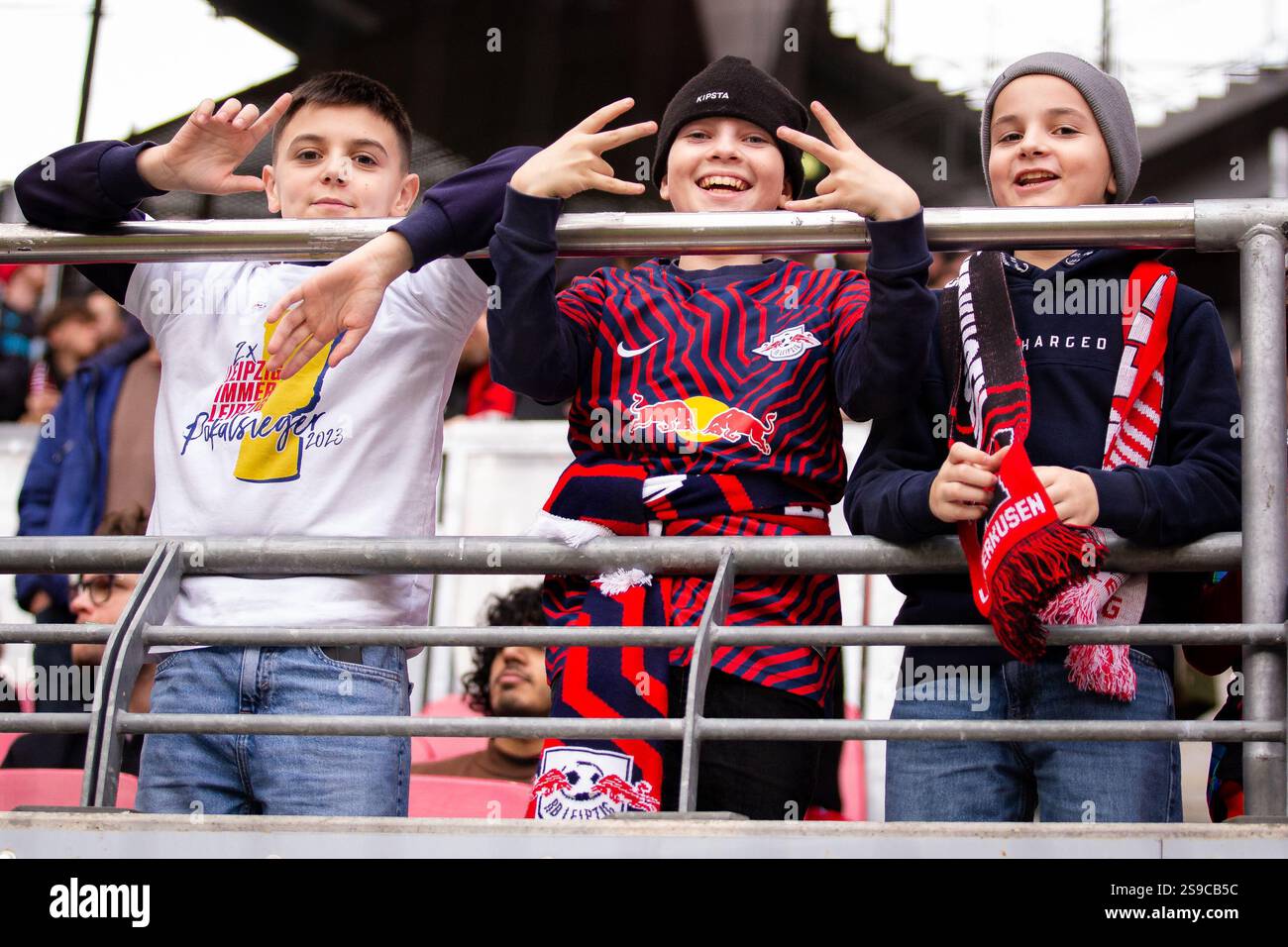 Leipzig, Germany. 25th, January 2025. Football fans of RB Leipzig seen ...