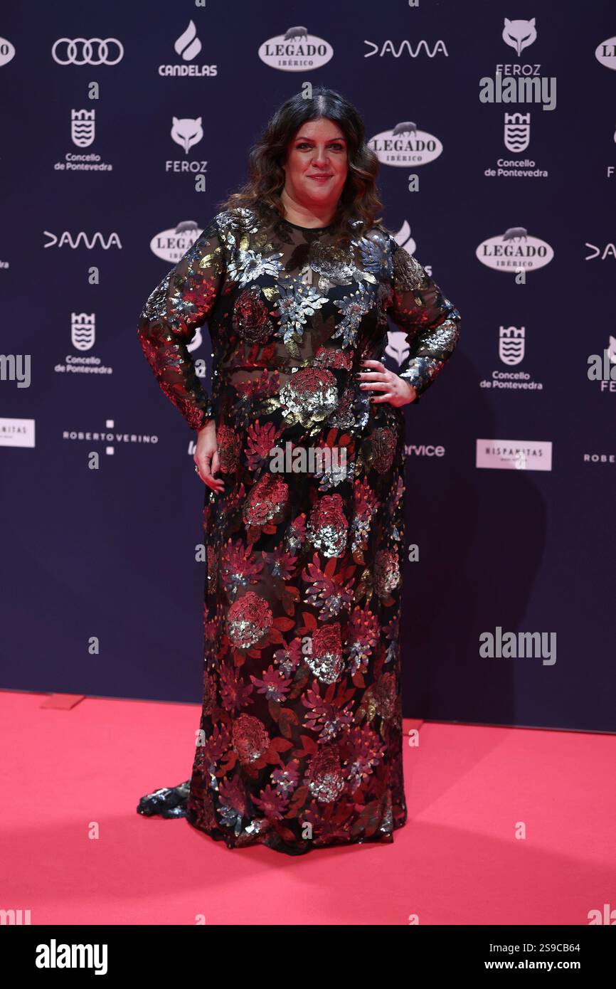 Actress Coria Castillo poses on the red carpet of the Feroz Awards 2025 ...