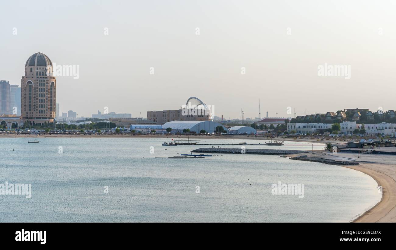 Doha, Qatar-January 18, 2025: A stunning katara beach landscape in ...