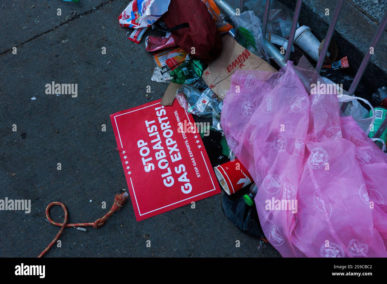 Trash is left behind outside Capital One Arena after Donald Trump is ...