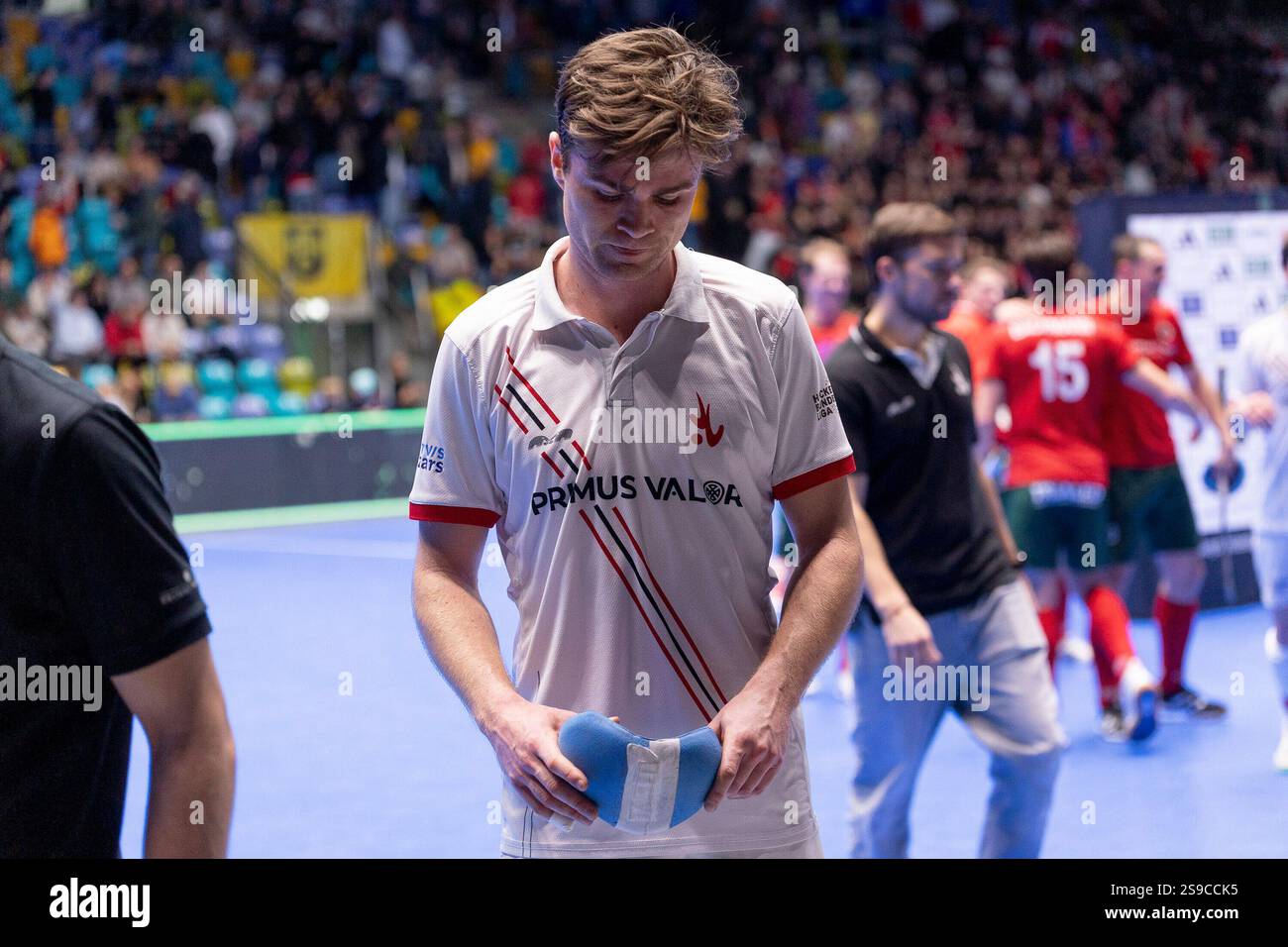 Marius Haber (TSV Mannheim #25) niedergeschlagen, traurig, l?sst den ...