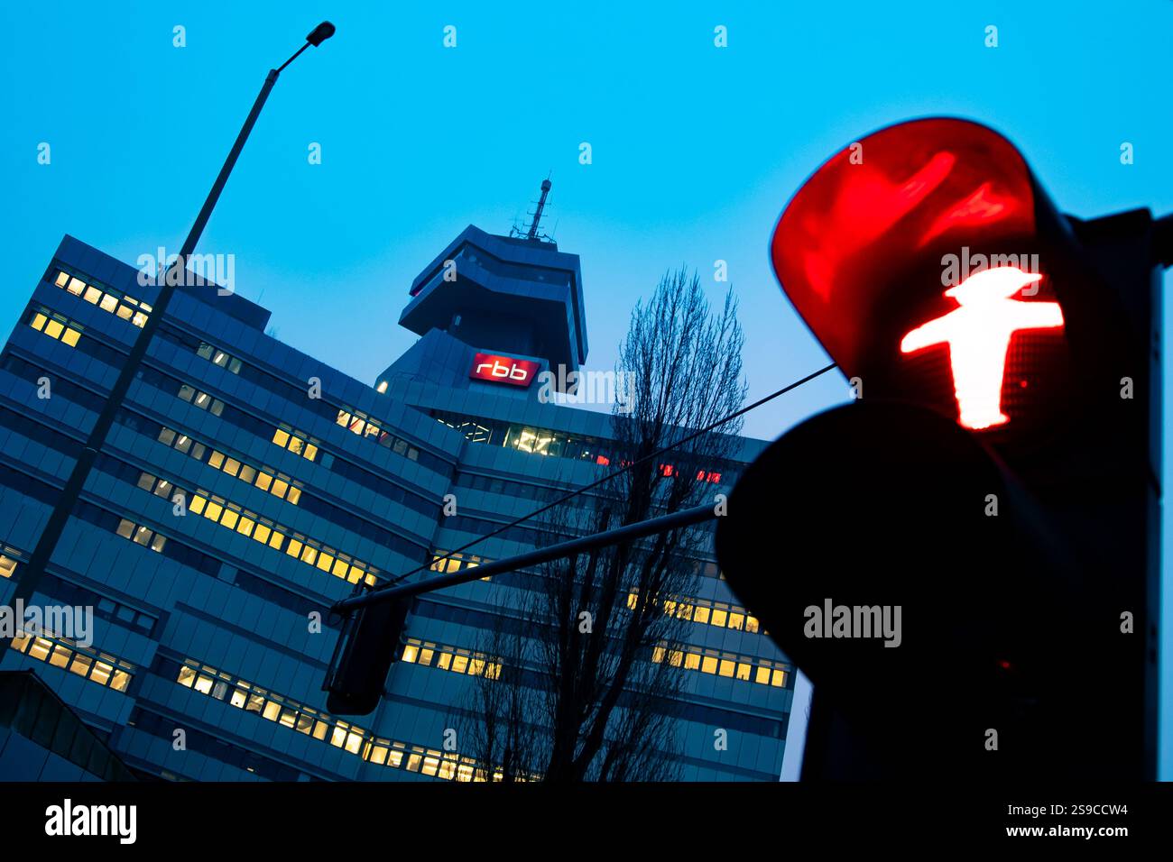 The building of the RBB Rundfunk Berlin Brandenburg public radio and ...