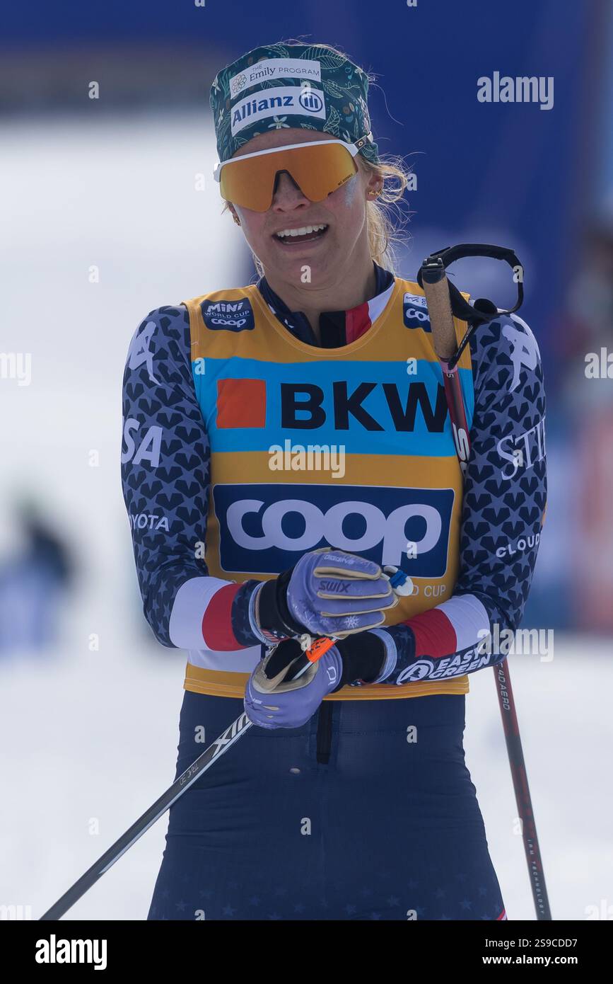 Jessie Diggins (USA) during FIS Cross Country World Cup, Engadin ...