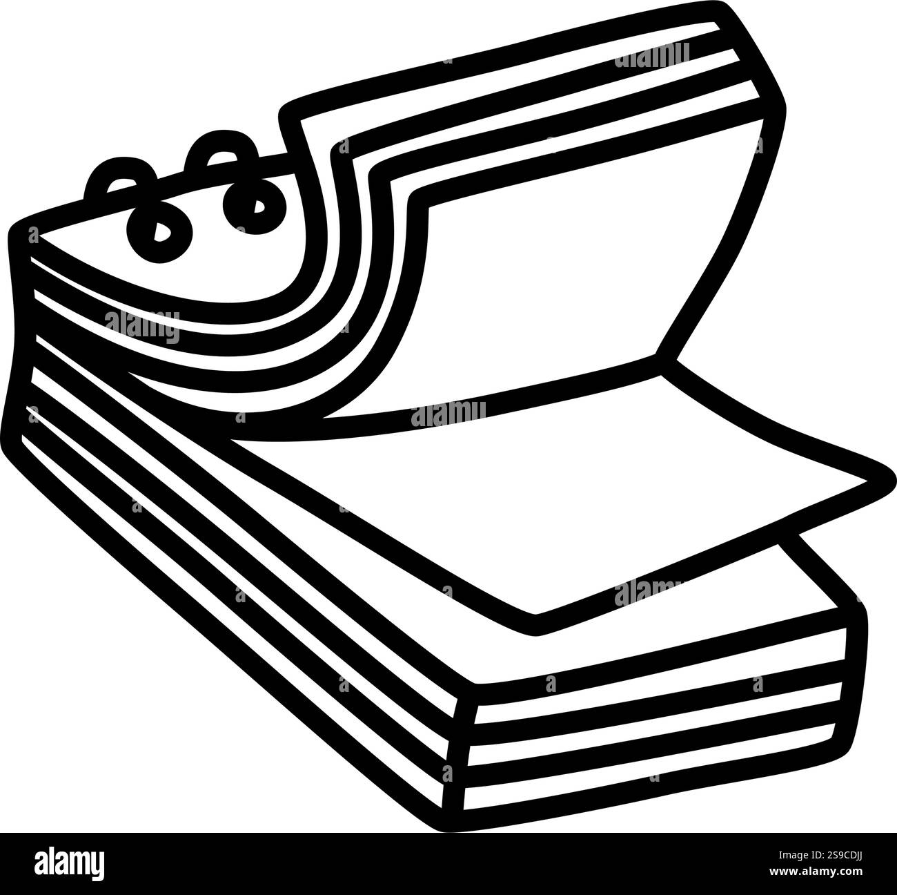 Doodle Notepad icon. Infographic symbol. Line art style graphic design ...