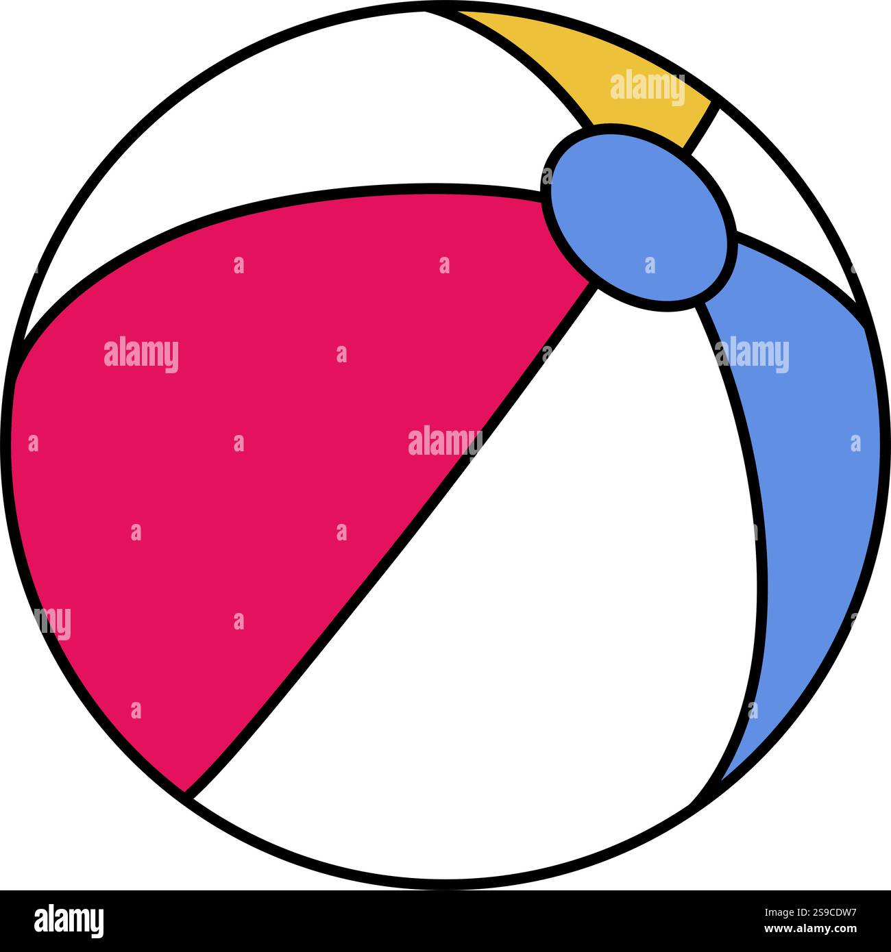 Beach Ball Digital EPS Vector File | High-Quality Summer Graphics for ...