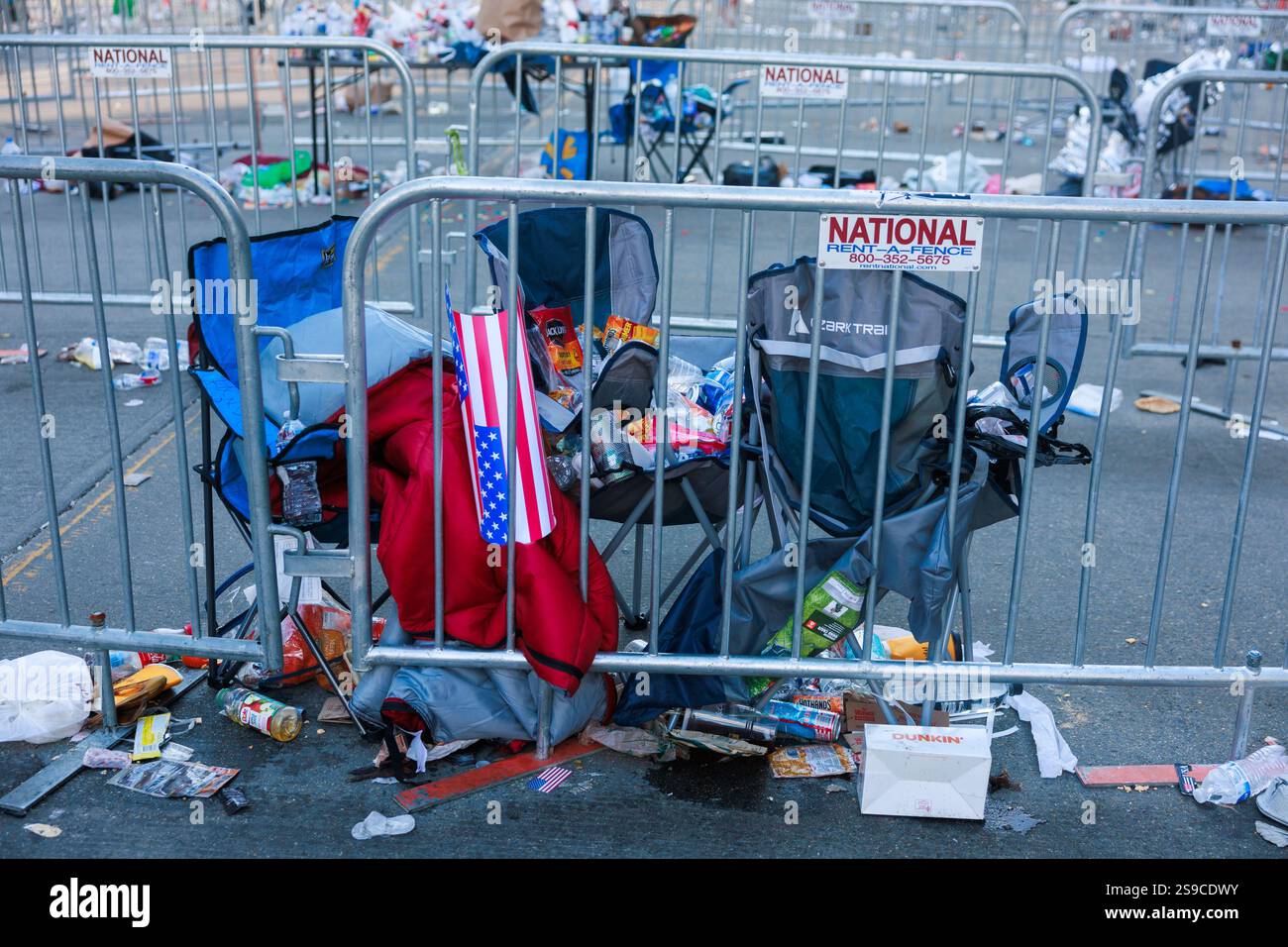 Trash is left behind outside Capital One Arena after Donald Trump is ...