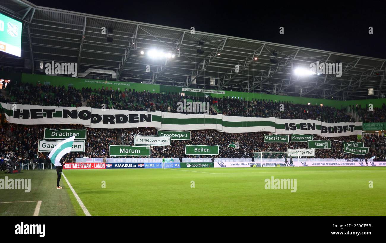 GRONINGEN , 25-01-2025 , Stadium Euroborg, season 2024 / 2025 , Dutch ...