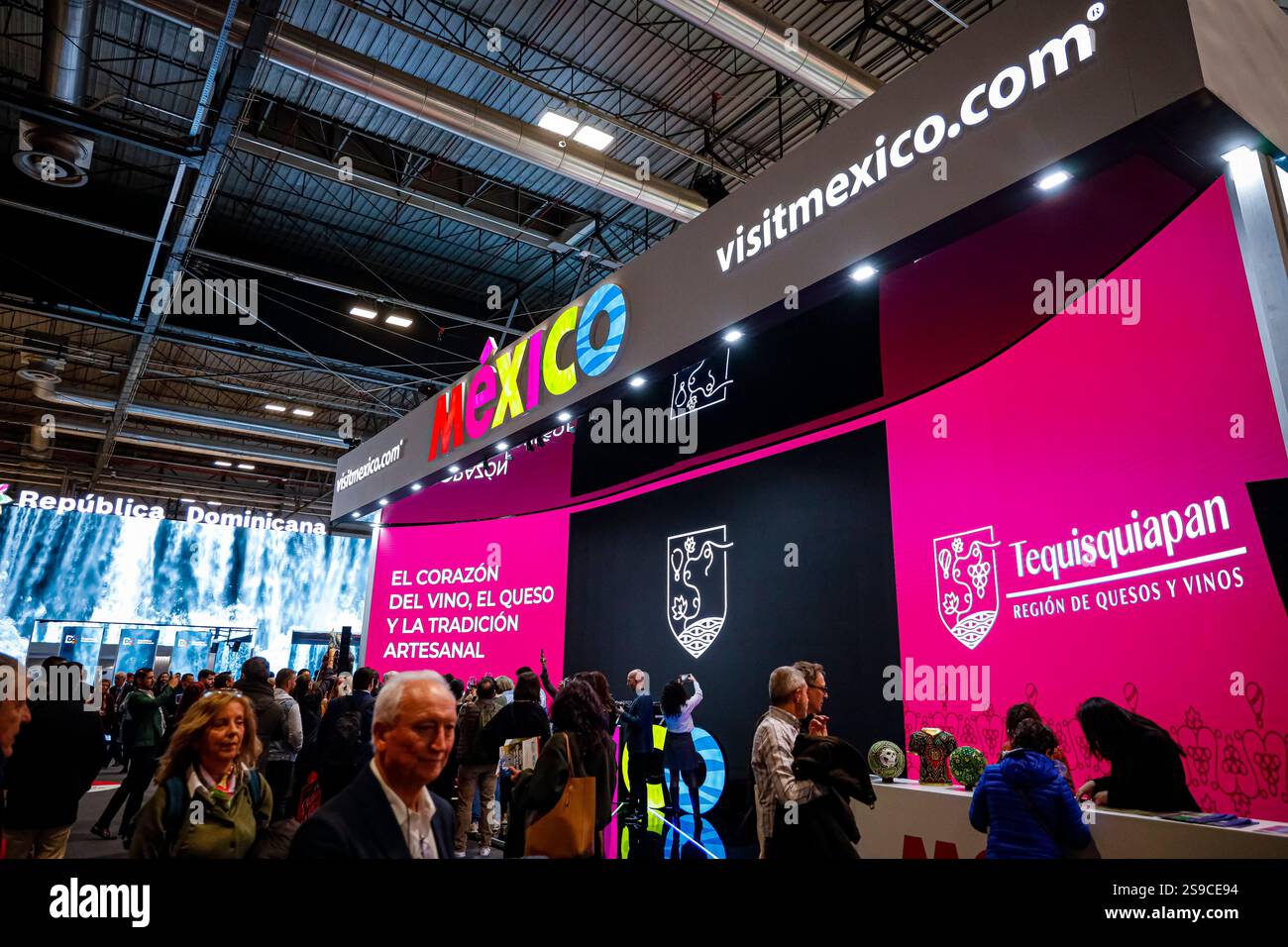 Madrid, Spain. 24th January, 2025. Mexican stand during day 2 of Fitur ...