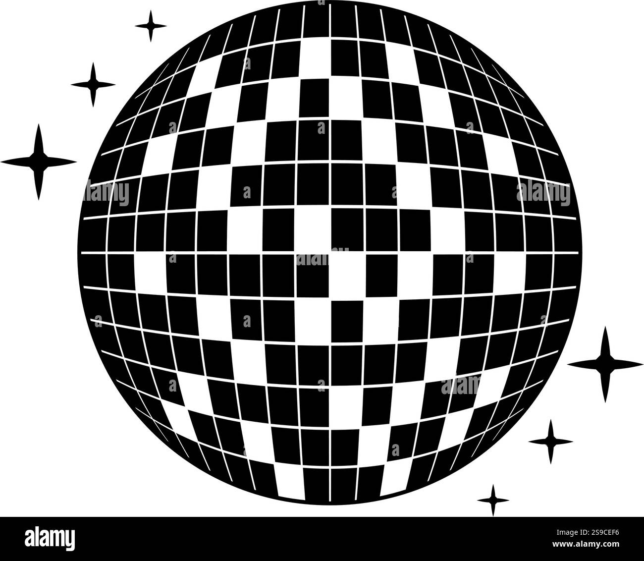 Disco Ball Digital EPS Vector File | High-Quality Party-Themed Graphics ...