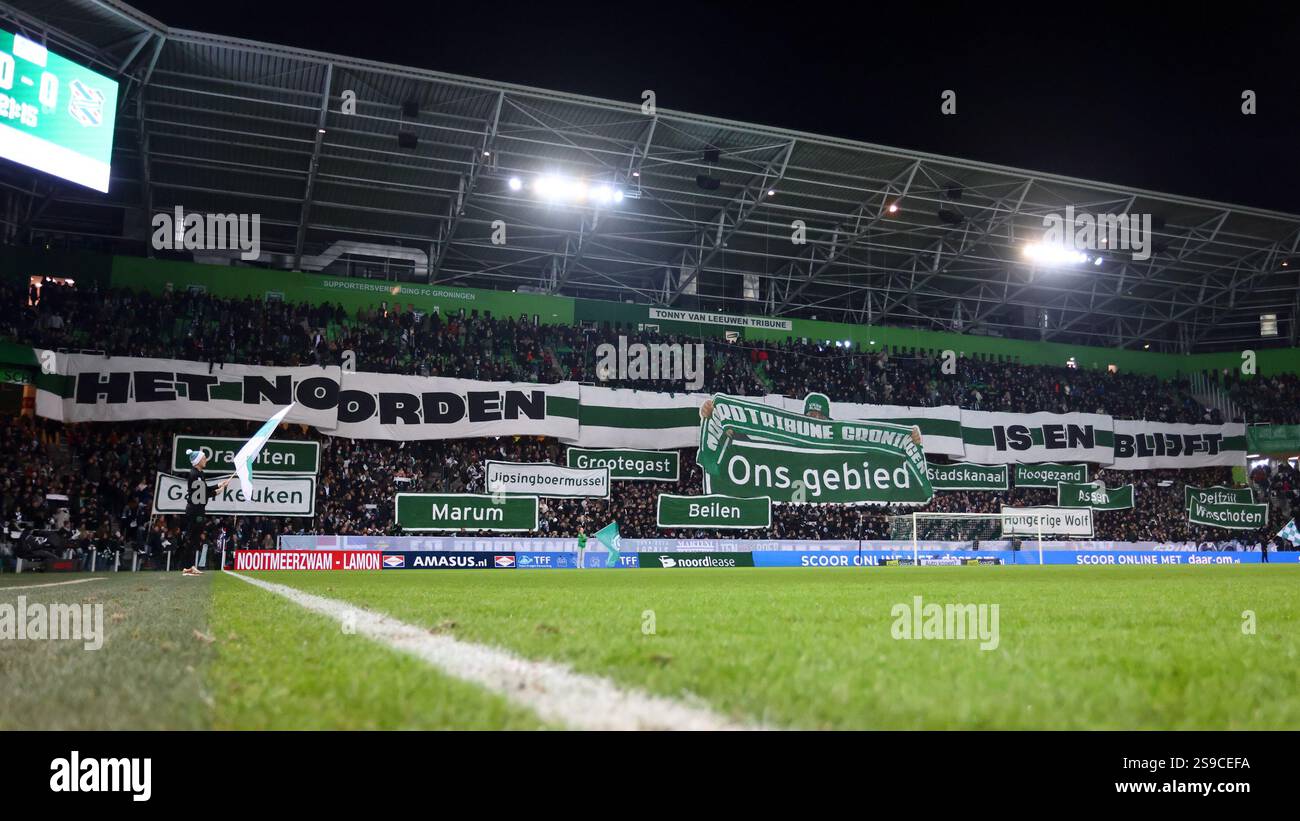 GRONINGEN , 25-01-2025 , Stadium Euroborg, season 2024 / 2025 , Dutch ...