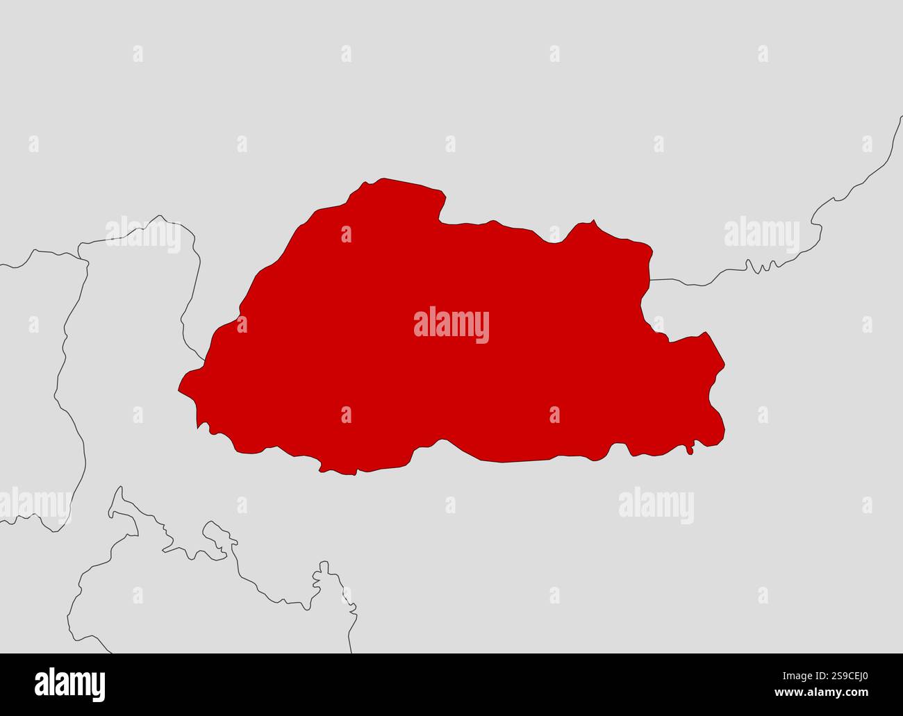 Simple political map bhutan hi-res stock photography and images - Alamy