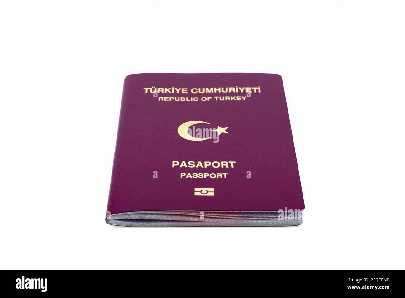 Turkish citizen public passport - Isolated on a white background Stock ...