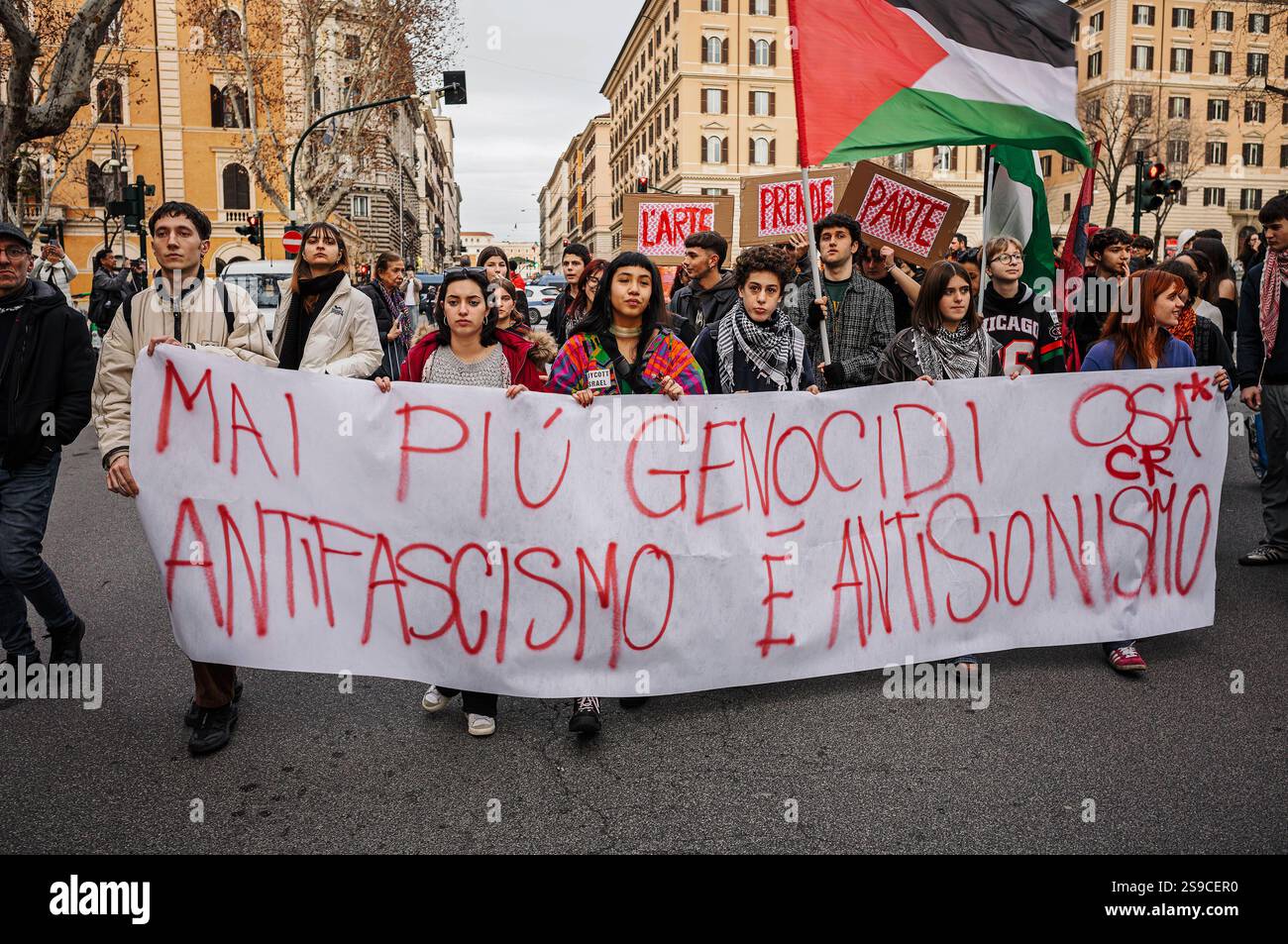 Demonstration for Palestine in Rome ROME, ITALY - JANUARY 25: The ...