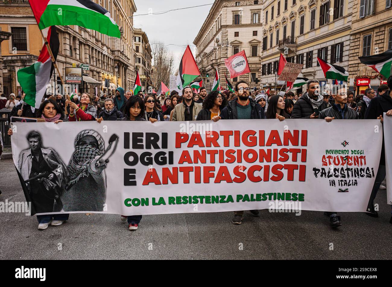 Demonstration for Palestine in Rome ROME, ITALY - JANUARY 25: The ...