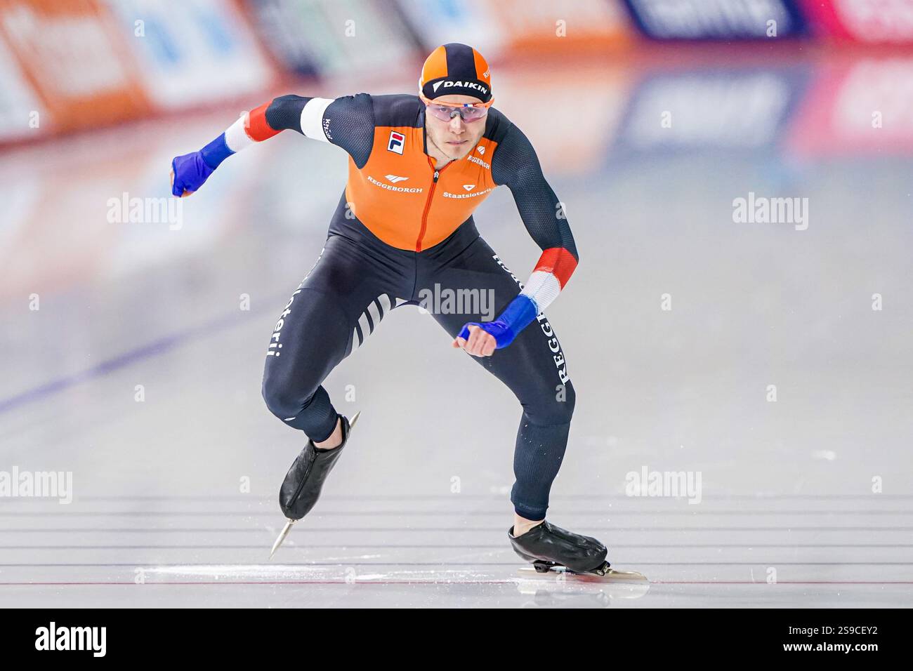 CALGARY, CANADA - JANUARY 25: Marcel Bosker of Netherlands competing ...