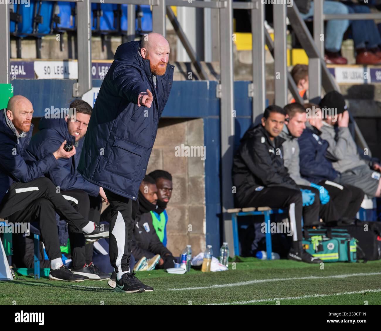 Barrow manager Andy Whing during the Sky Bet League 2 match between ...