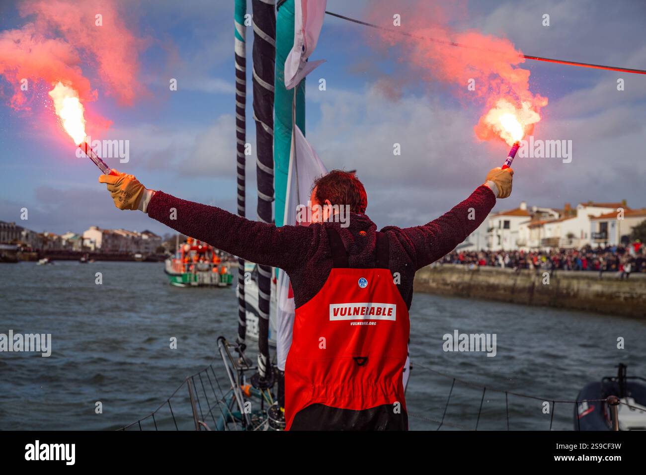 GOODCHILD Sam (gbr), Vulnerable, finishing the Vendée Globe 2024-2025 ...