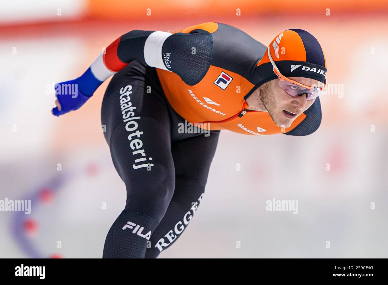 CALGARY, CANADA - JANUARY 25: Marcel Bosker of Netherlands competing ...