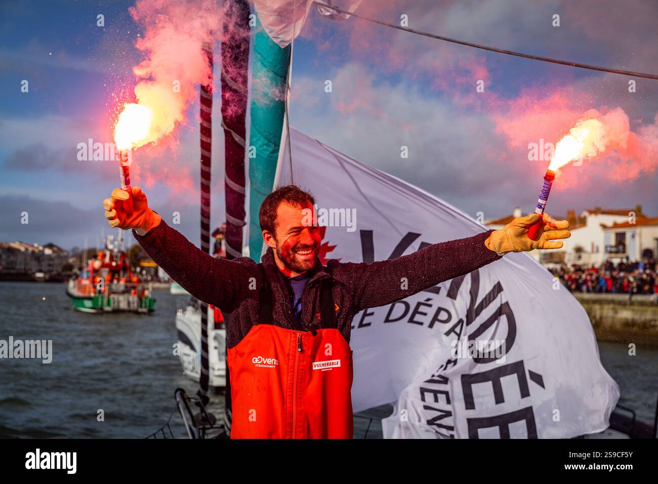 GOODCHILD Sam (gbr), Vulnerable, finishing the Vendée Globe 2024-2025 ...