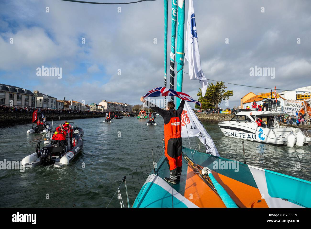 GOODCHILD Sam (gbr), Vulnerable, finishing the Vendée Globe 2024-2025 ...
