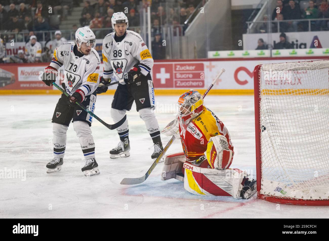 25/01/2025, Biel/Bienne, Tissot Arena, NL: EHC Biel-Bienne - Fribourg ...