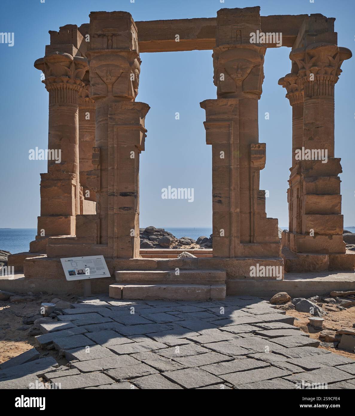 The Kiosk of Qertassi is a tiny Roman kiosk with four slender papyrus ...