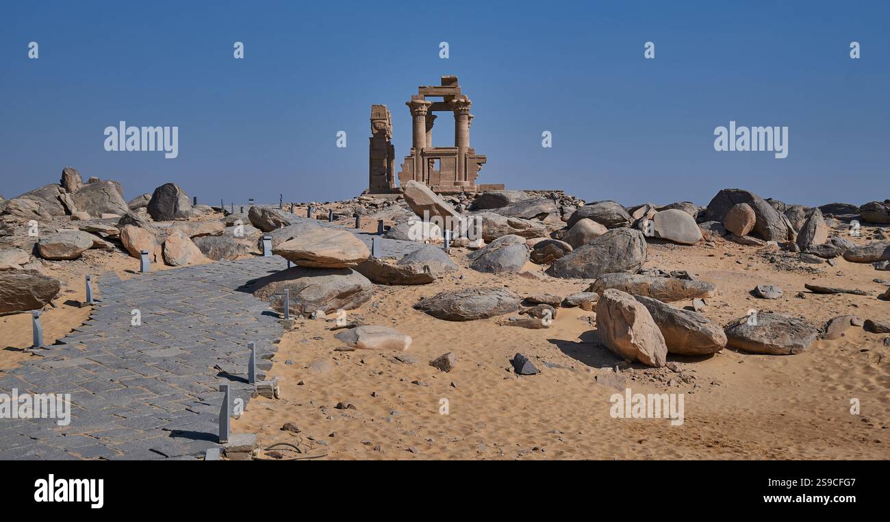 The Kiosk of Qertassi is a tiny Roman kiosk with four slender papyrus ...