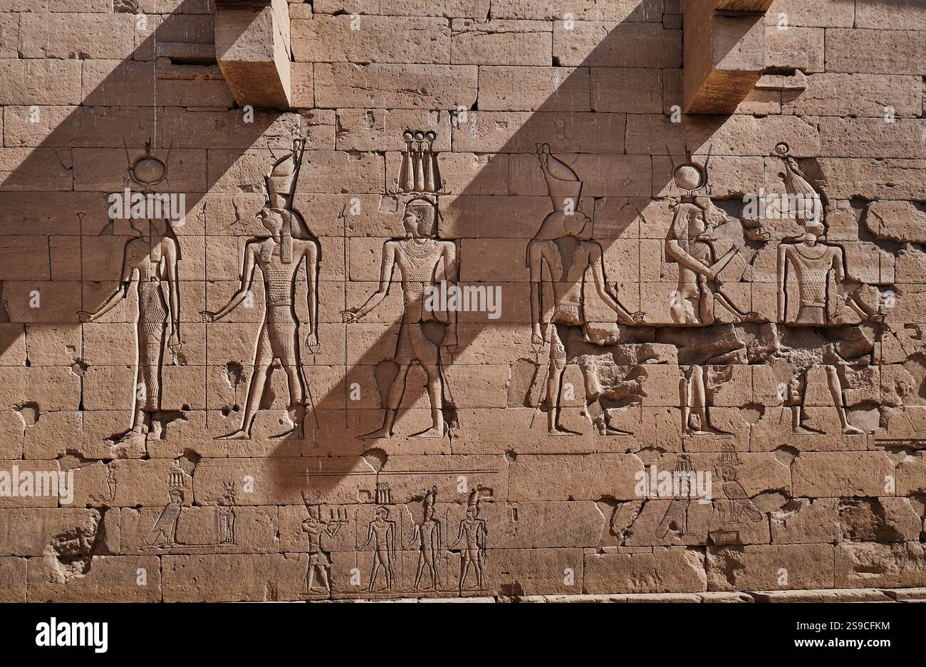 Carved relief from Temple of Kalabsha an ancient Egyptian temple that ...