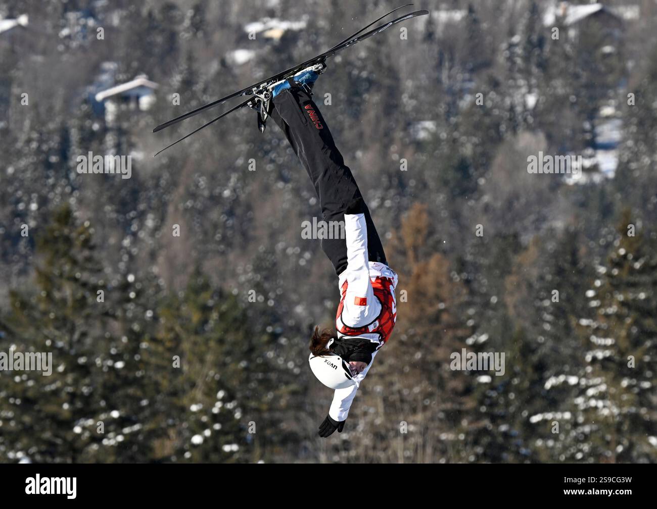Meiting Chen, of China, jumps to a second place finish in the women‚Äôs ...