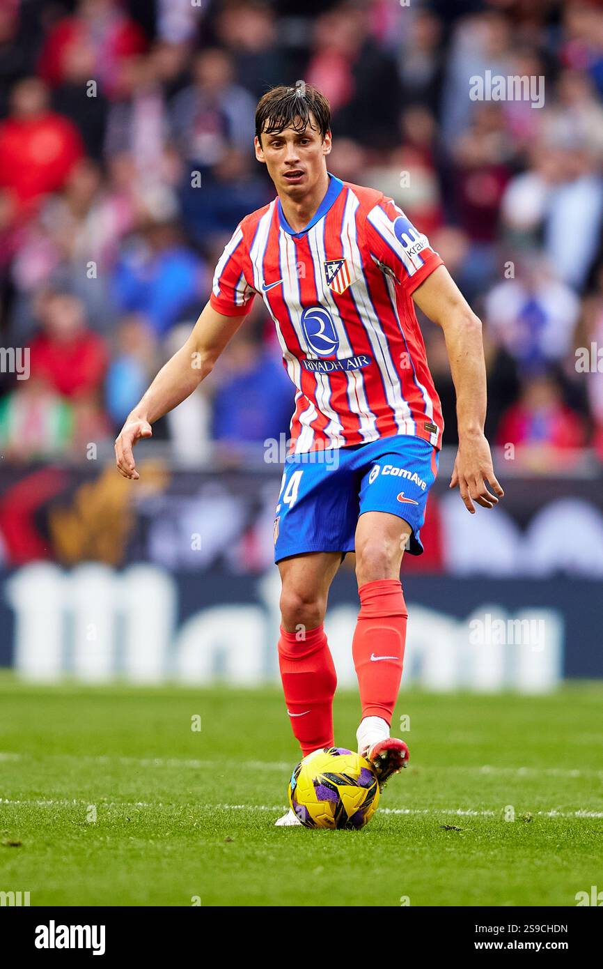 MADRID, SPAIN - JANUARY 25: Robin Le Normand of Atletico de Madrid ...