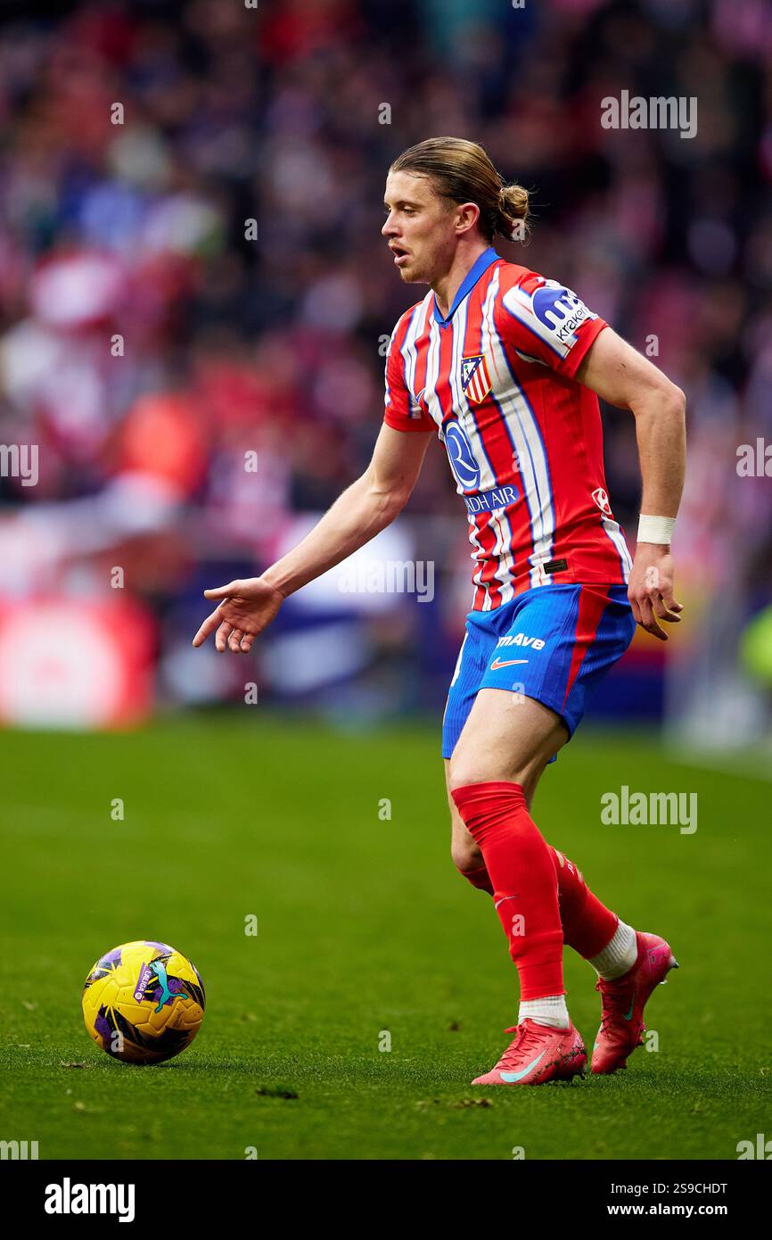 MADRID, SPAIN - JANUARY 25: Conor Gallagher of Atletico de Madrid ...