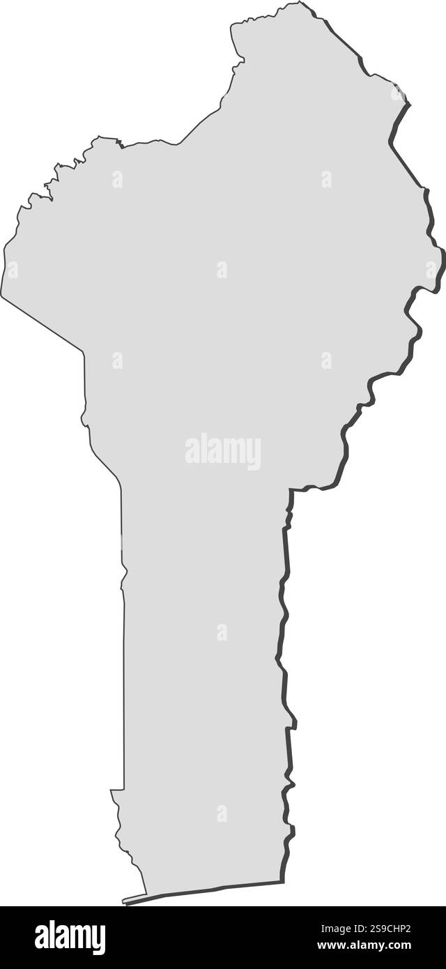 Map of Benin, filled in gray Stock Vector Image & Art - Alamy