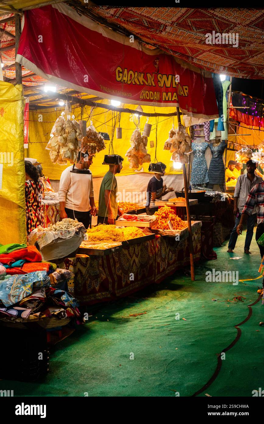 Mapusa Goa India January 12 2025 Devotees and locals explore the ...