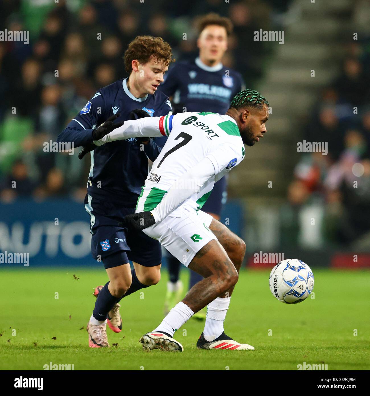 GRONINGEN , 25-01-2025 , Stadium Euroborg, season 2024 / 2025 , Dutch Eredivisie Football. (L-R ...