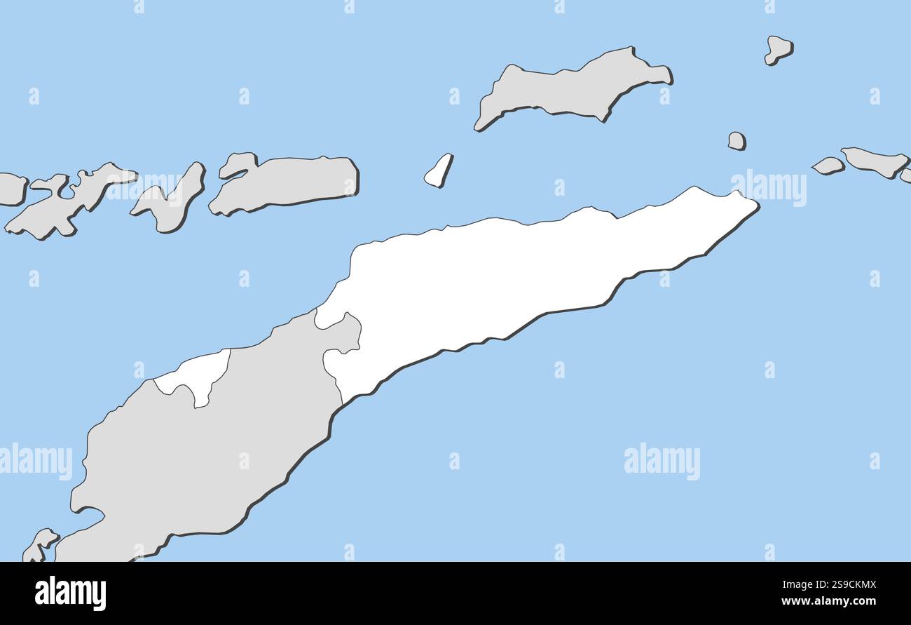 Map of East Timor and nearby countries, East Timor is highlighted in ...