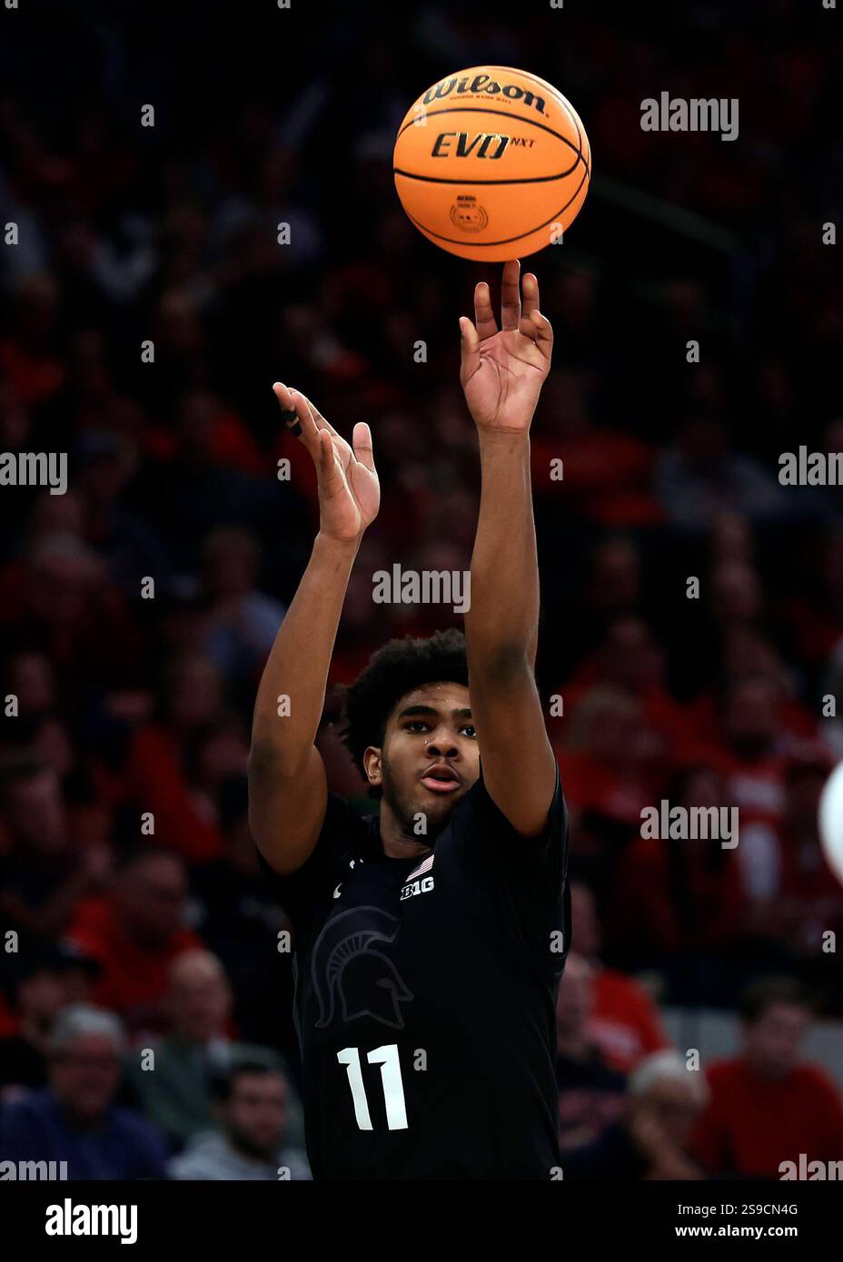 Michigan State guard Jase Richardson (11) shoots the ball during the ...
