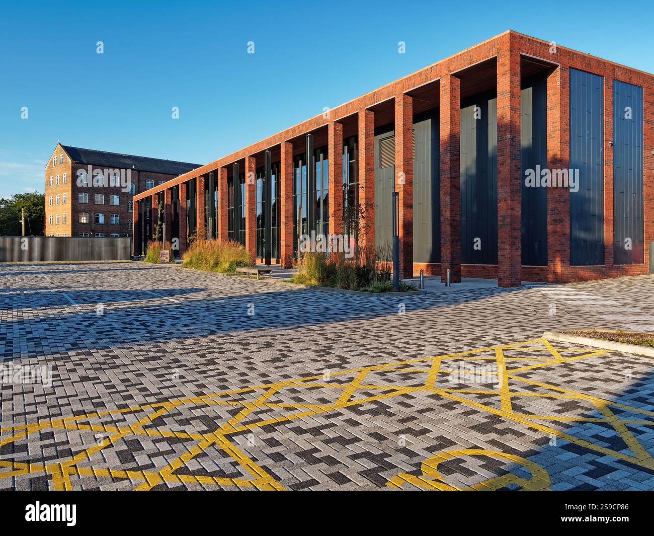 UK, Somerset, Chard, Leisure Centre and Old Lace Mill Stock Photo - Alamy