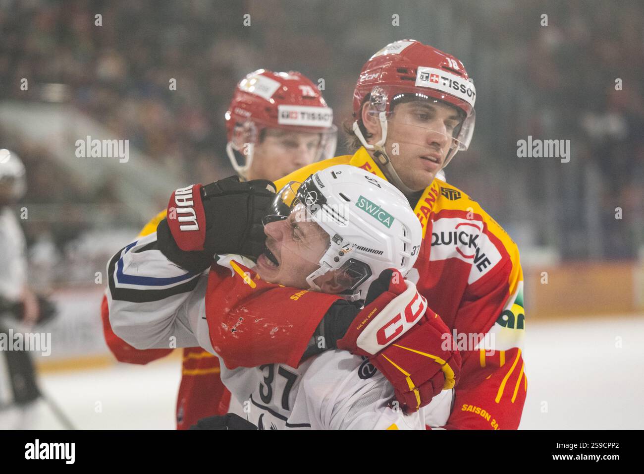 25/01/2025, Biel/Bienne, Tissot Arena, NL: EHC Biel-Bienne - Fribourg ...