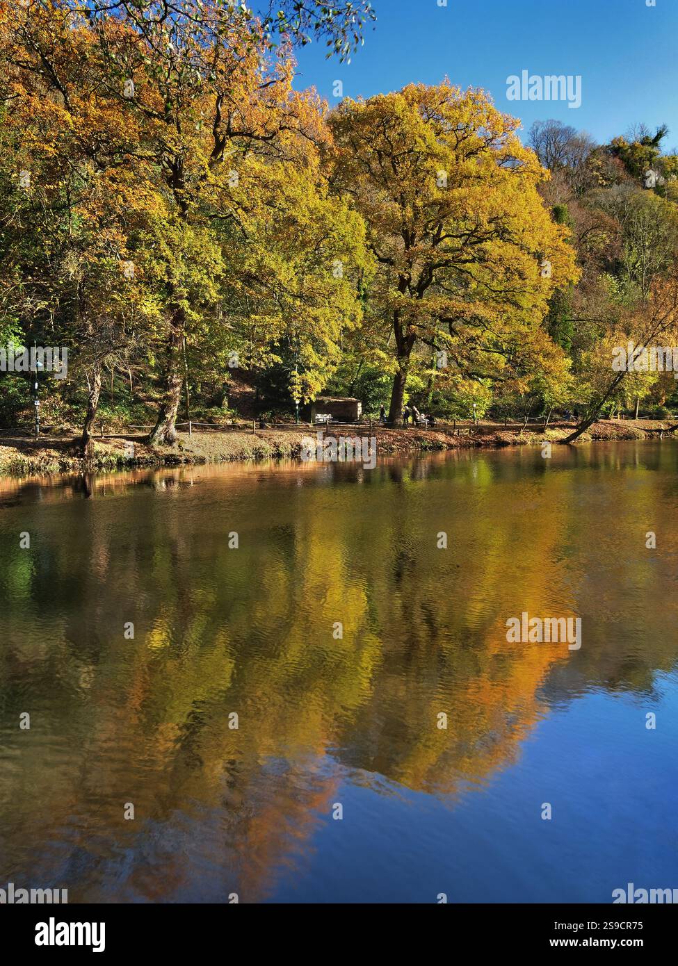 UK, Derbyshire, Peak District, Matlock Bath, River Derwent Stock Photo ...