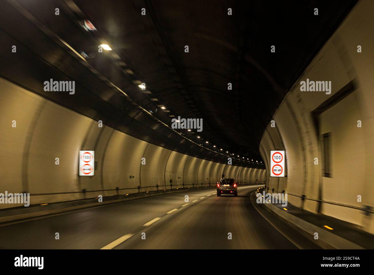 Toll road caution signs hi-res stock photography and images - Alamy