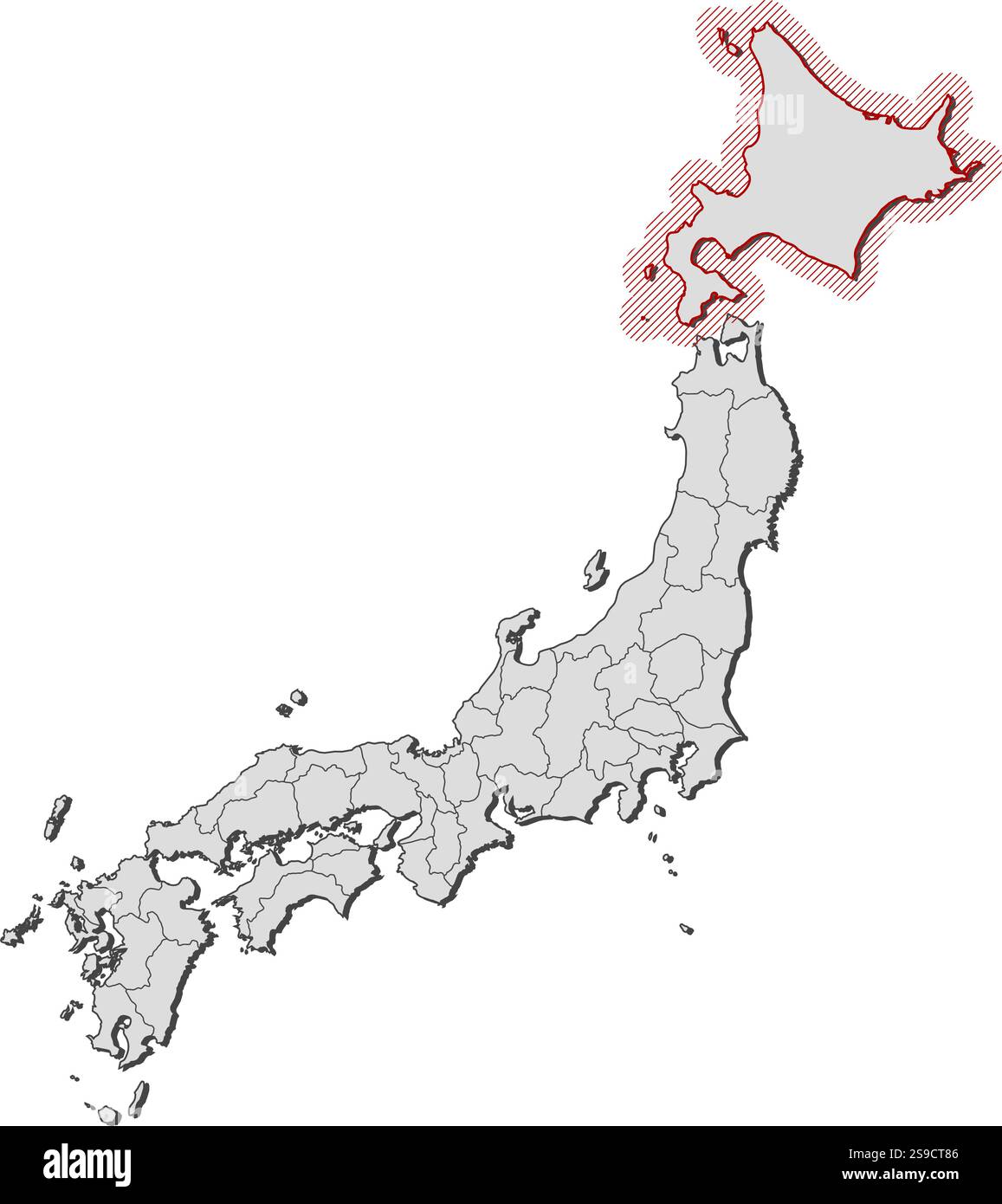 Ezo map hi-res stock photography and images - Alamy