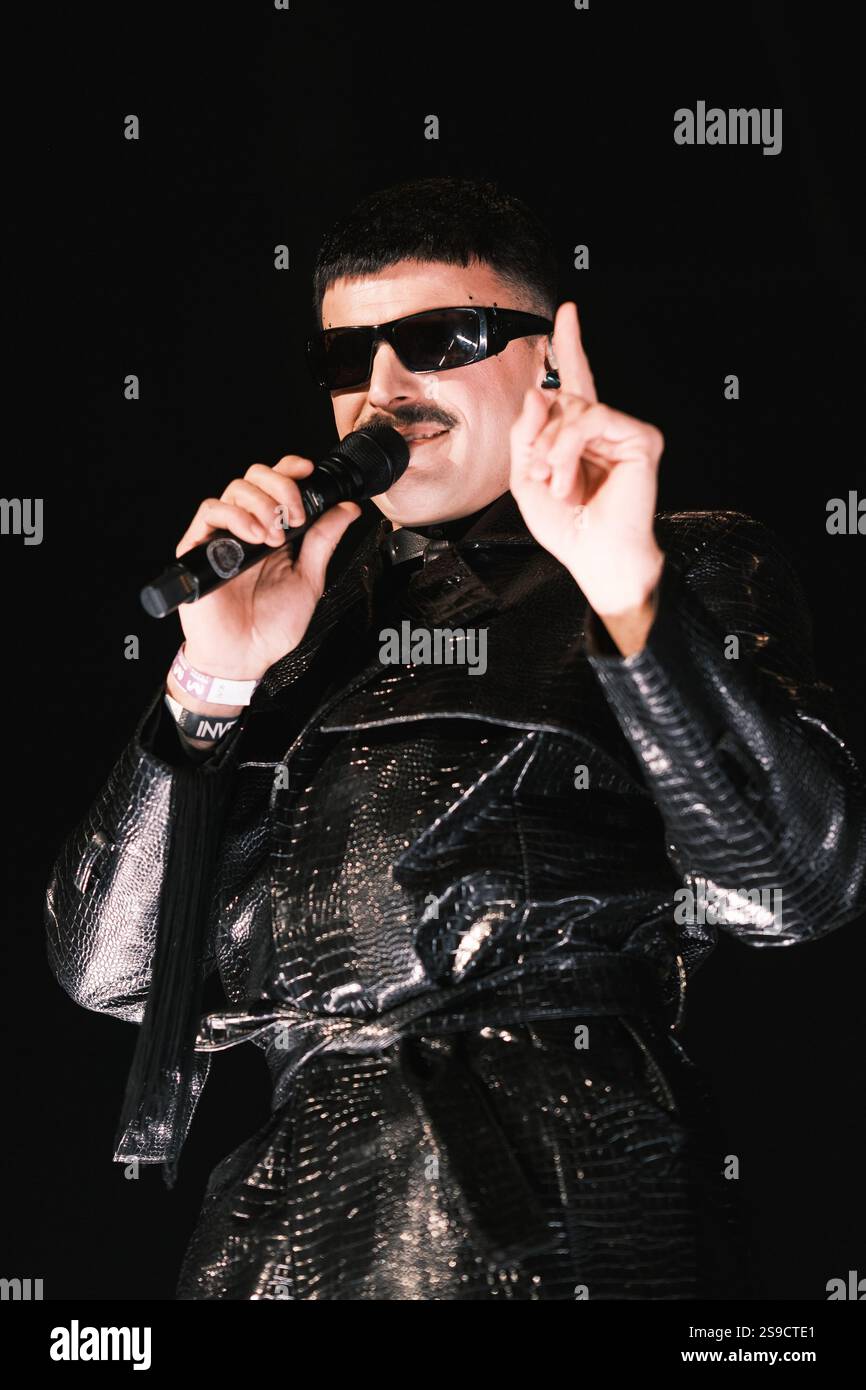 The artist Rodrigo Cuevas performs during his concert at the Movistar ...