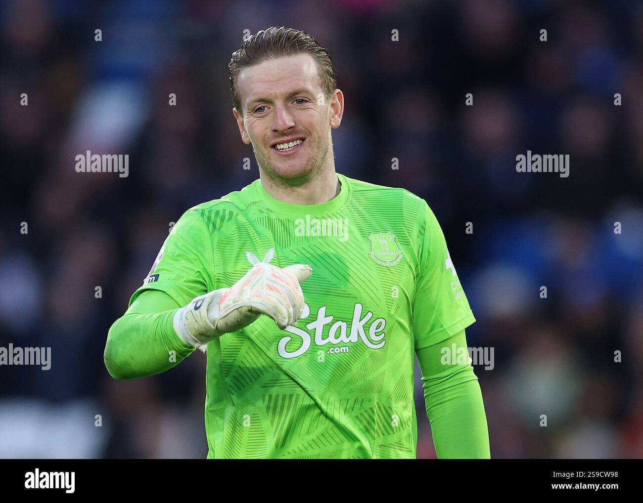 Brighton and Hove, England, 25th January 2025. Jordan Pickford of ...