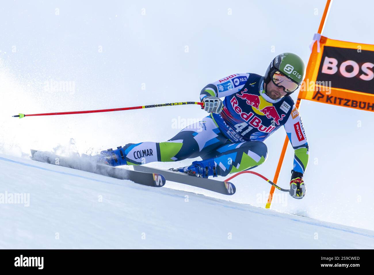 KITZBUEHEL, AUSTRIA - JANUARY 25: Martin Cater of Slovenia during the ...