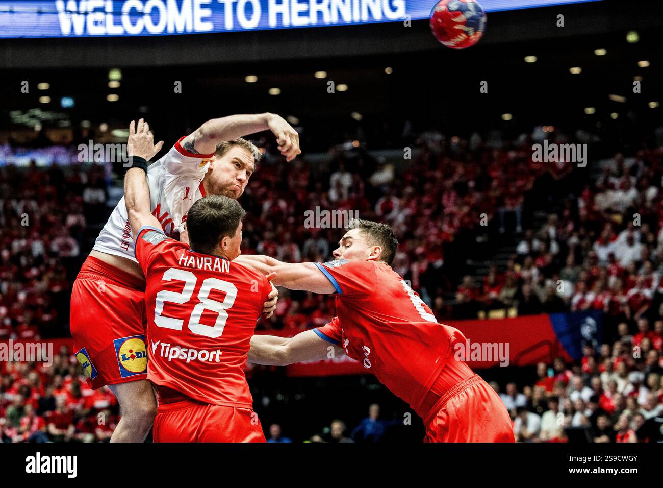 Herning, Denmark. 25th, January 2025. Simon Pytlick (43) of Denmark and ...